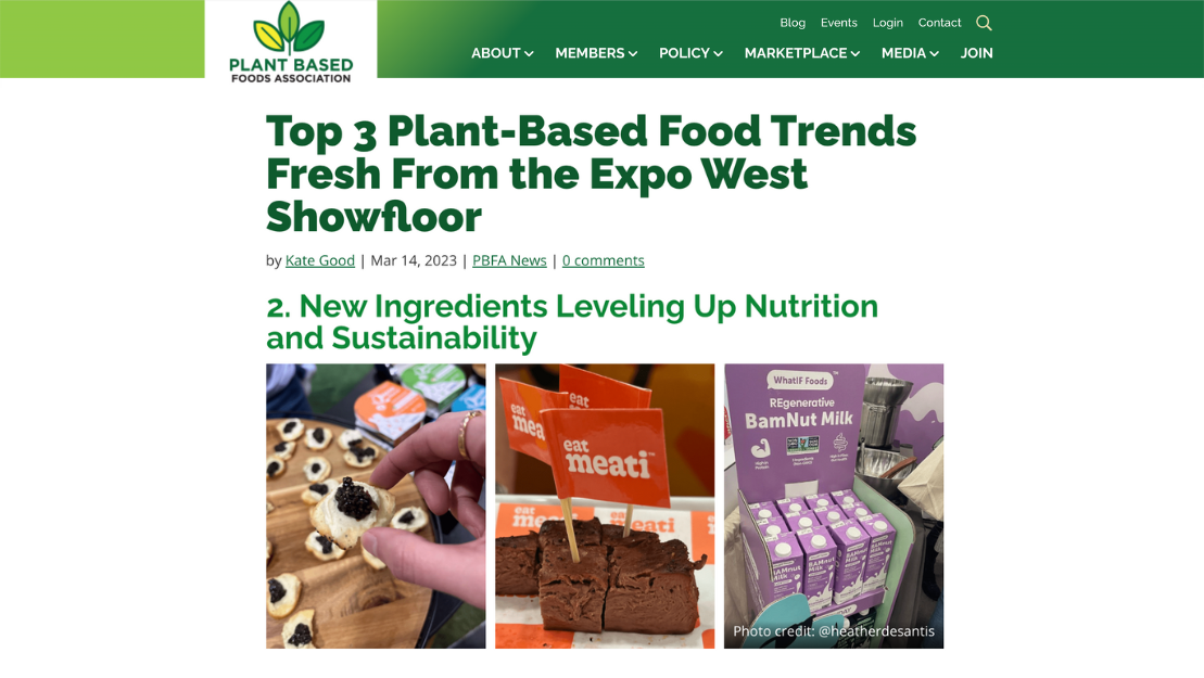 Top 3 Plant-Based Food Trends Fresh From the Expo West Showfloor ...