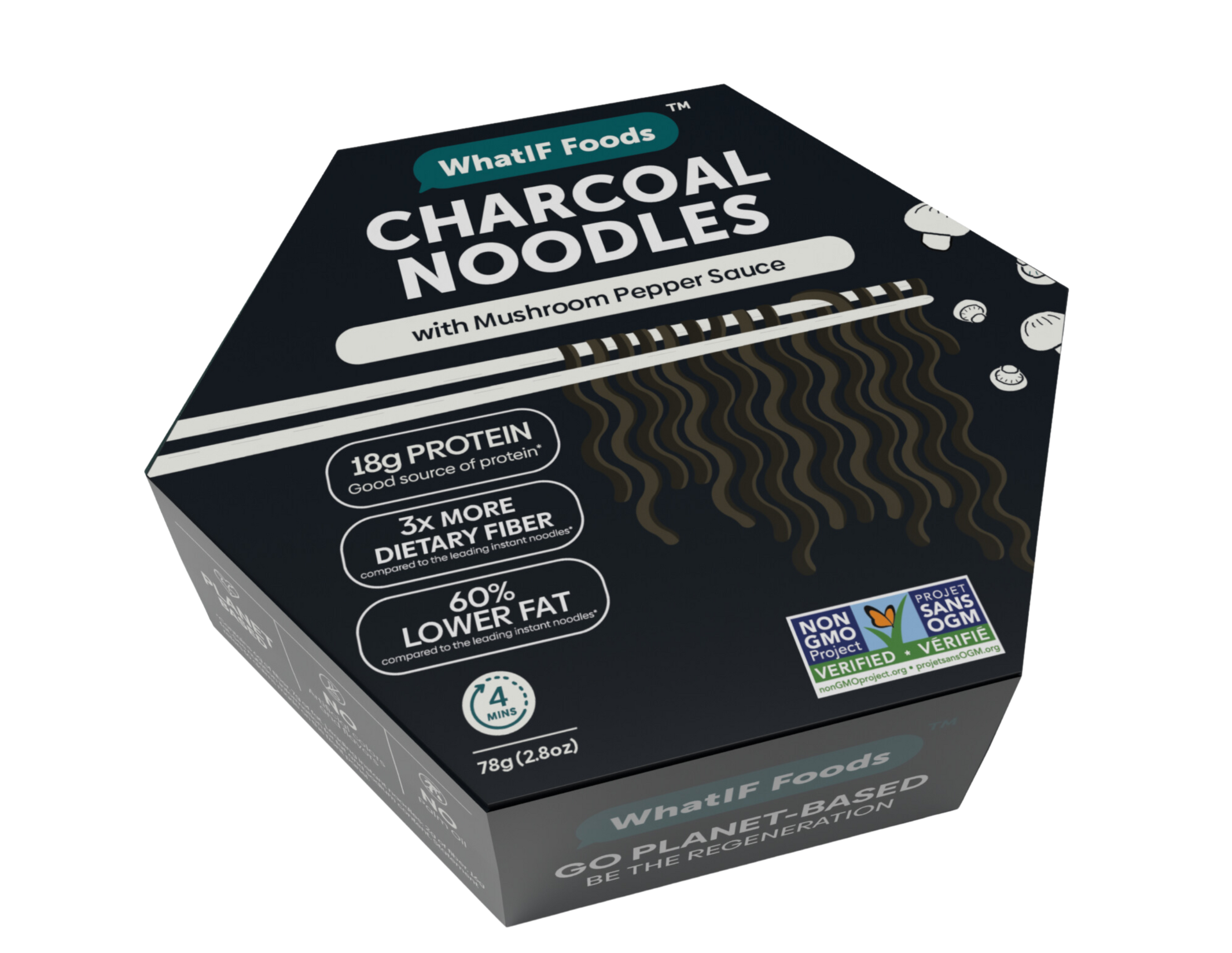 Healthy Charcoal Noodles by WhatIF Foods | Single Serve